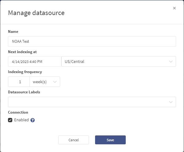 Managing Datasources